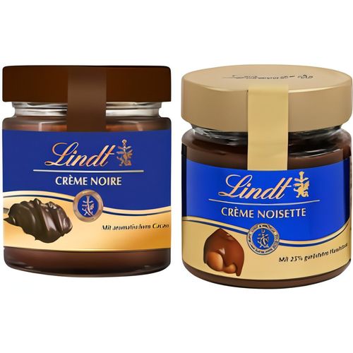 Lindt Brotaufstrich Crème Noisette Creme, 220g & Lindt Crème Noire, 22 ...