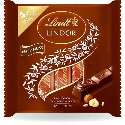 LINDOR Stick Haselnuss Multipack, 4x 25g – Schokobote.de
